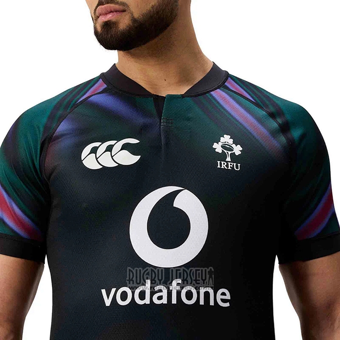 Jersey Ireland Rugby 2025-2026 Pre Partido Black | RUGBYJERSEY.CO.NZ