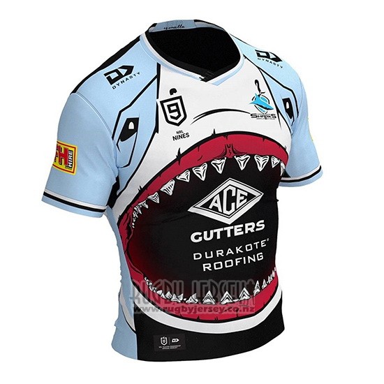 Cronulla Sutherland Sharks 9s Rugby Jersey 2020 Blue | RUGBYJERSEY.CO.NZ