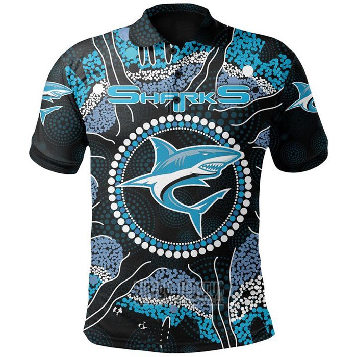 Polo Cronulla Sutherland Sharks Rugby Jersey 2021 Indigenous ...