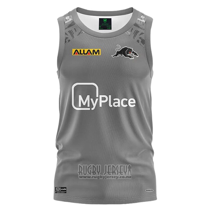 Tank Top Penrith Panthers Rugby 2024 Gray | RUGBYJERSEY.CO.NZ