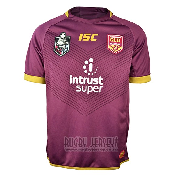Queensland Maroons Rugby Jersey 2018 Marron | RUGBYJERSEY.CO.NZ
